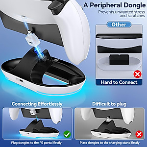 Charging Stand for PS Portal Remote Player, PS Portal Charging Dock with Light Modes, PS Portal Stand Charger, Portal Dock Station with Magnetic Connector, PS Portal Holder Base PSP Consoles