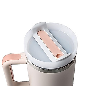 40oz Tumbler Lid for Stanley, Spill Proof Splash Resistant Tumbler Covers,Replacement cover for Stanley Cup Accessory(2 pack) (40oz, Pink)