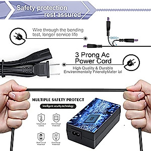 BURFLO 32V 1560mA 0957-2105 Ac Adapter 0957-2269 for HP Photosmart B210 C7250 C7280 C5180 Officejet 2620 4500 6000 6500 7500A Deskjet 6840 6940 All-in-One Printer 0957-2286 Power Supply Cord Cable