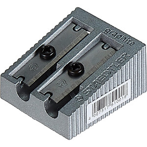 STAEDTLER 510 20 Metal Double-Hole Sharpener for Graphite and Coloured Pencils (Pack of 20)