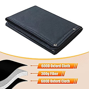 Magnet Fireplace Cover, Fireplace Draft Blocker, Fireplace Blanket for Heat Loss, Fireplace Flue Blocker, Fireplace Cold Air Blocker, Fireplace Draft Cover for Inside Fireplace, Black(39" W x 32" H)