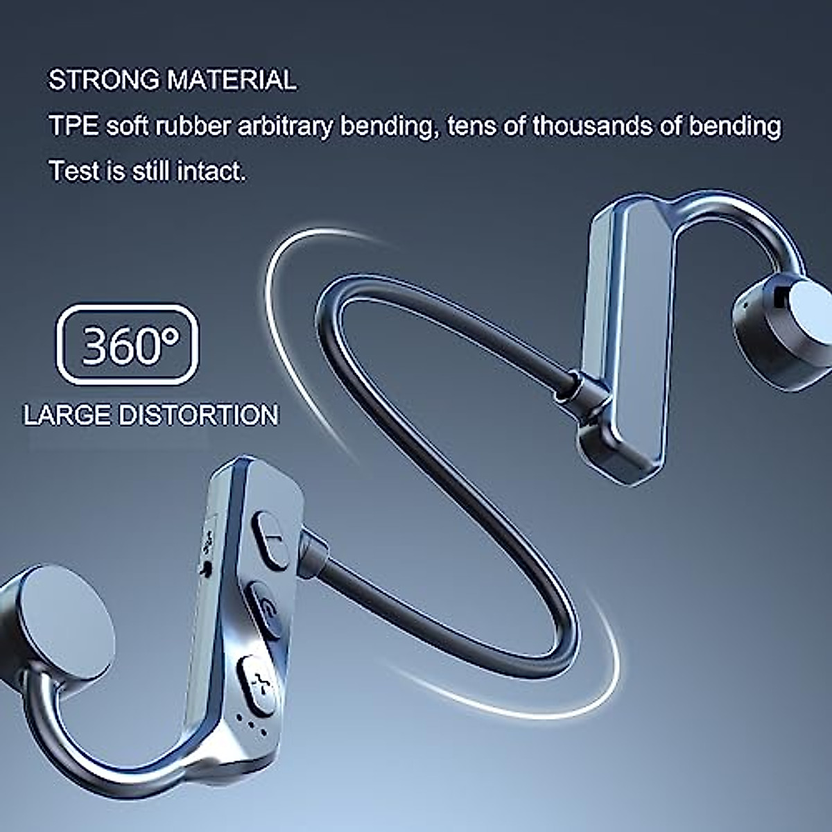Yrmaups Bone-Conduction Headphones Open Ear Headphones Bluetooth 5.2 Sports Wireless A-ir Conduction Earphones Touching Stereo with Built-in Mic,Sweat Resis-tant Headset for Running