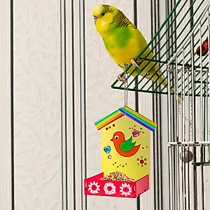 Wooden Arts and Crafts for Kids, 2-Pack Make Your Own Bird Feeder Painting Kit with Diamond Stickers, Educational Fun Kids Craft for Girls Boys Age 3-5 4-8 8-12, Welcome Birdies to Your Yard