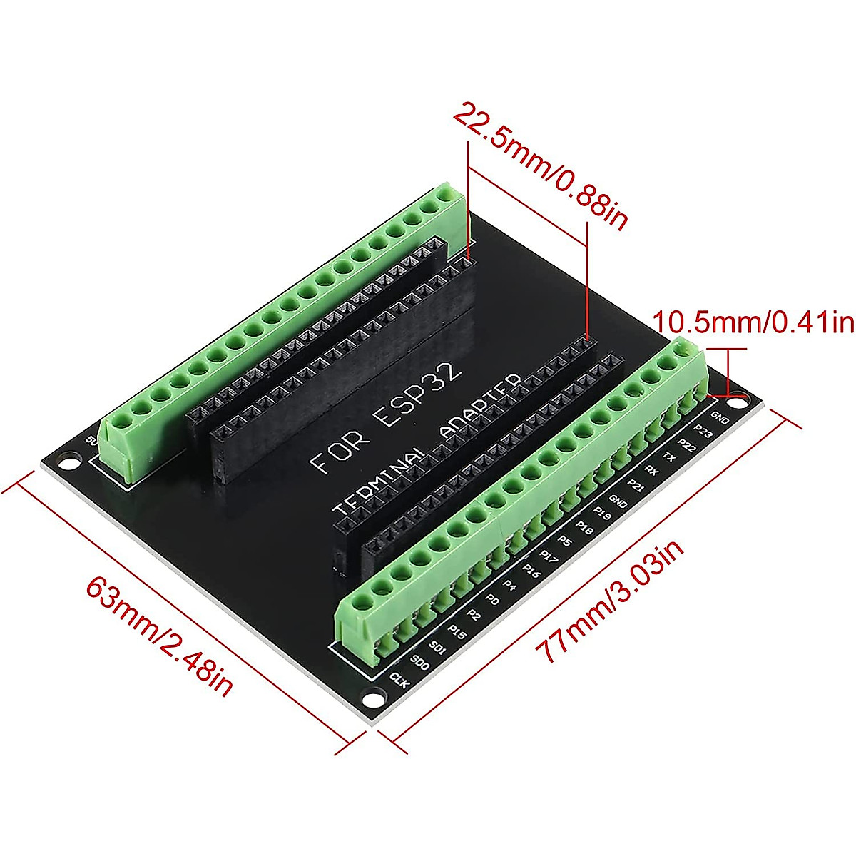 Adeept 2PCS ESP32 Breakout Board GPIO 1 into 2 Compatible with 38 Pins ESP32S ESP32 Development Board ESP-WROOM-32