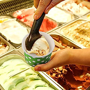 Zeyune 500 Pcs Ice Cream Cups Disposable Snack Cup Multicolor Paper Dessert Cup Bowl for Wedding Birthday Party Supplies(6.5 oz)