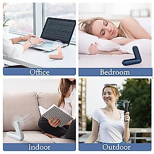 JSQBD Portable Handheld Fan, 2 IN 1 Mini Hand Fan, Battery Operated [8-15 Working Hours], USB Rechargeable Personal Foldable Fan for Indoor, Small Pocket Fan Travel Essentials for Outdoor (Pink)