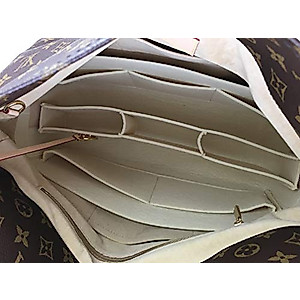 AlgorithmBags Designed for LV Artsy MM GM | Luxury Purse Organizer Insert, 2.5mm Felt Beige Liner Shaper (Cream, MM)