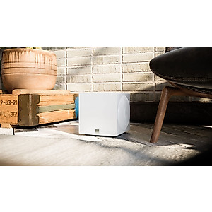 SVS 3000 Micro Sealed Subwoofer with Fully Active Dual 8-inch Drivers (Piano Gloss White)