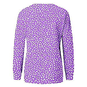 Generic Long Sleeve Tee Shirts for Women Long Sleeve Workout Tops for Women Long Sleeve Shirt for Women O-Neck Shirts Casual T Shirts Lightweight Blouses Loose Long Sleeve Pullover Printed Tops