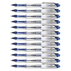 Uni-Ball Vision Elite Stick Rollerball Pen, 0.8mm, Bold Point, Blue Ink, 12-Count