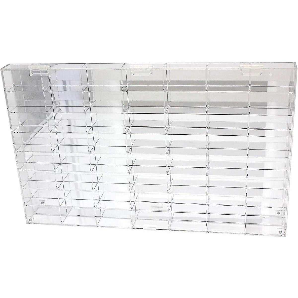Display Case Wall Cabinet for 1:64 Scale Matchbox Hot Toy Cars Wheels 108 Slots UV Protect Mirrored Background