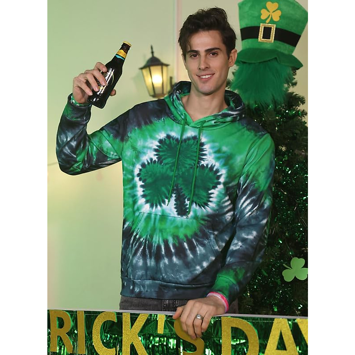 Arvilhill Irish St Patrick's Day Shamrock Funny Green Sweatshirt St Paddys Day Shirt XXL