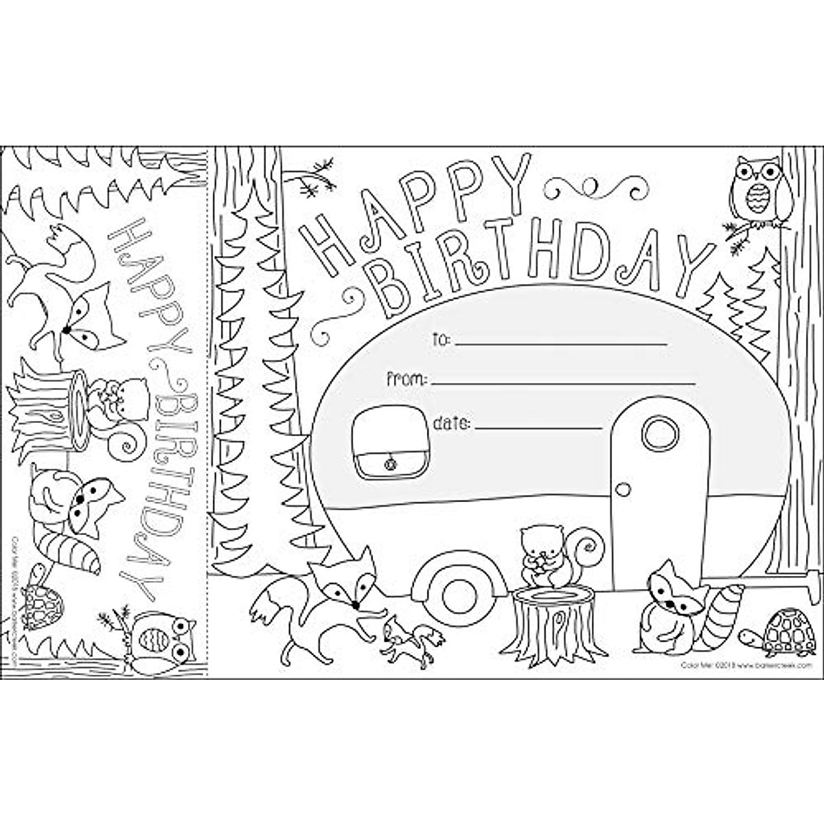 BARKER CREEK Recognition Awards and Bookmarks, Color Me Happy Birthday, 30 Double-Sided Awards and 30 Double-Sided Bookmarks, Awards are 6-3/8" x 5-1/2", Bookmarks are 2-1/8" x 5-1/2" (427)