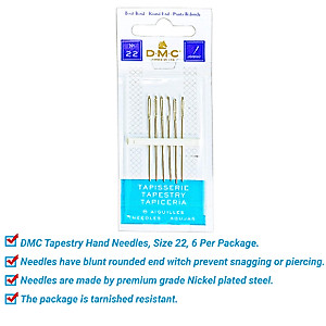 DMC White Embroidery Floss Kit, 6 Strand 117- Blanc CottonThread 12/ Pack Bundle with 1Skein of Each DMC Ecru/Snow White and DMC Cross Stitch Needles.Premium String/Yarn.Friendship Bracelet Supplies