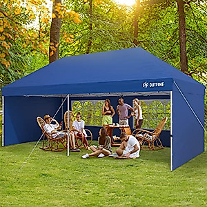 OUTFINE Canopy 10'X20' Pop Up Canopy Gazebo Commercial Tent with 4 Removable Sidewalls, Stakes X12, Ropes X6 for Patio Outdoor Party Events