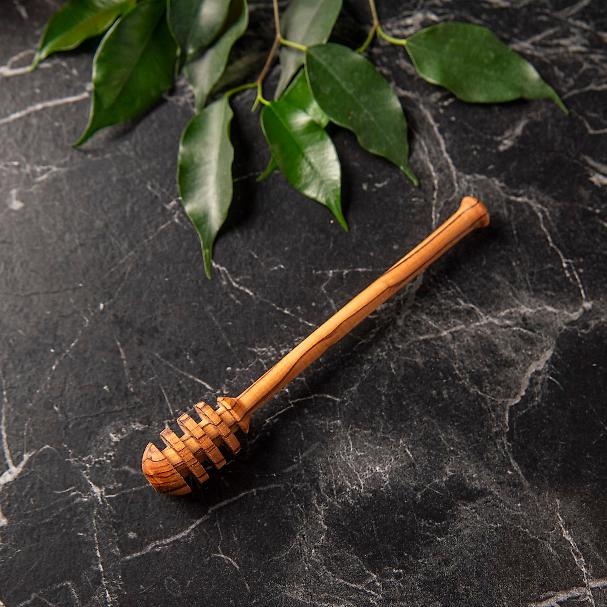 Honey Dipper, Olive Wood Honey Stick, Handcrafted Honey Spoon 6-Inches (6 Inch)