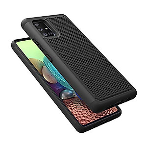 Dahkoiz for Samsung Galaxy A71 5G Case, Dual Layer Drop Protection Cover Protective Phone Case for Samsung Galaxy A71 5G, Black