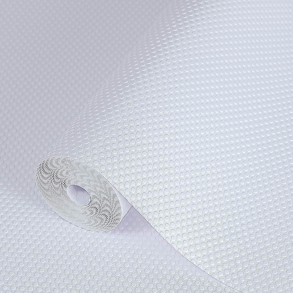 Hersvin Shelf Liners, 24 in x 20 ft Kitchen Drawer Mats, Non-Adhesive EVA Cupboard Protector, Cabinet Lining (White Dot)