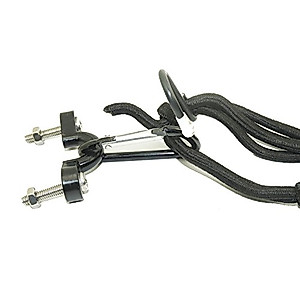 Premium Kayak Deck Cargo Net Kayak Cargo Bungee Net Hitch Mount Cargo Carrier （30 CM x 30 CM）- thick Cord - 6 Hooks - 4 pad eyes （Includes screws and nuts）- 4 Carabiner