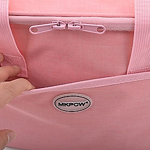 MKPCW Reusable Lunch Bag Insulated cooler Lunch Box Internal leak proof with Adjustable Shoulder Strap for Men Women (Pink)