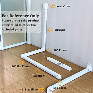 LyPrem 16.5Ft Mini Split Line Set Cover 4" PVC Line Cover Kit for Mini Split and Central Air Conditioner & Heat Pump