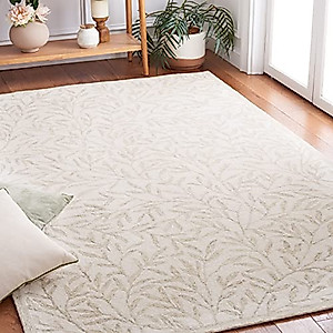Safavieh Jardin Collection 3' x 5' Ivory/Beige JAR753A Handmade Contemporary Wool Area Rug