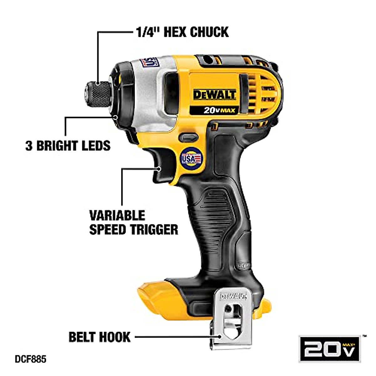 DEWALT 20V MAX* Cordless Drill Combo Kit , 4-Tool (DCK466D2)