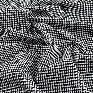 Comfy Flannel Houndstooth Black, Fabric by the Yard