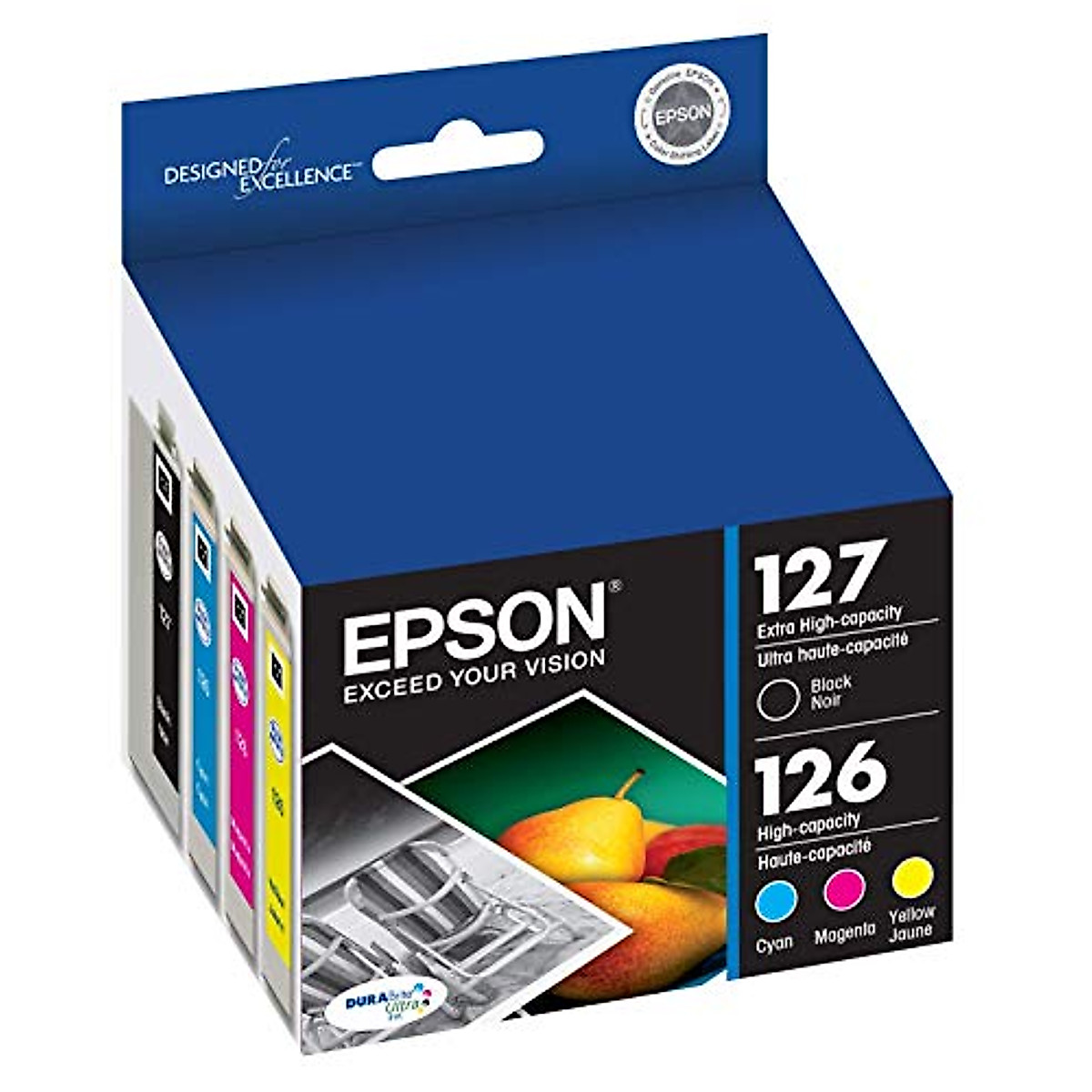 Epson T127120-BCS DURABrite Ultra Black & Color Combo Pack Extra High Capacity - -Cartridge - -Ink and T127520 DURABrite Ultra Multipack Extra High Capacity Cartridge Ink