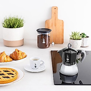 Bialetti - Moka Induction, Moka Pot, Suitable for all Types of Hobs, 2 Cups Espresso (2.8 Oz), 90 milliliters,Black