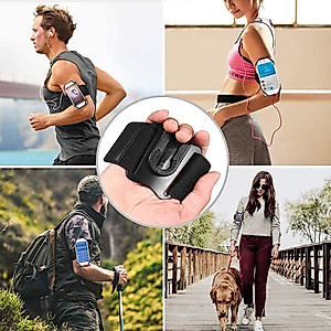 Phone Running Armband Phone Holder, 2 in 1 Arm Band Wrist Band for All iPhone All Samsung Phone All Huawei All Google Xiaomi LG (Black, fits for 4.0'' - 7.0'' Smartphone, with Free Extender Strap)
