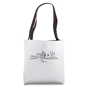 city skyline travel souvenir tourist miami Florida FL Tote Bag