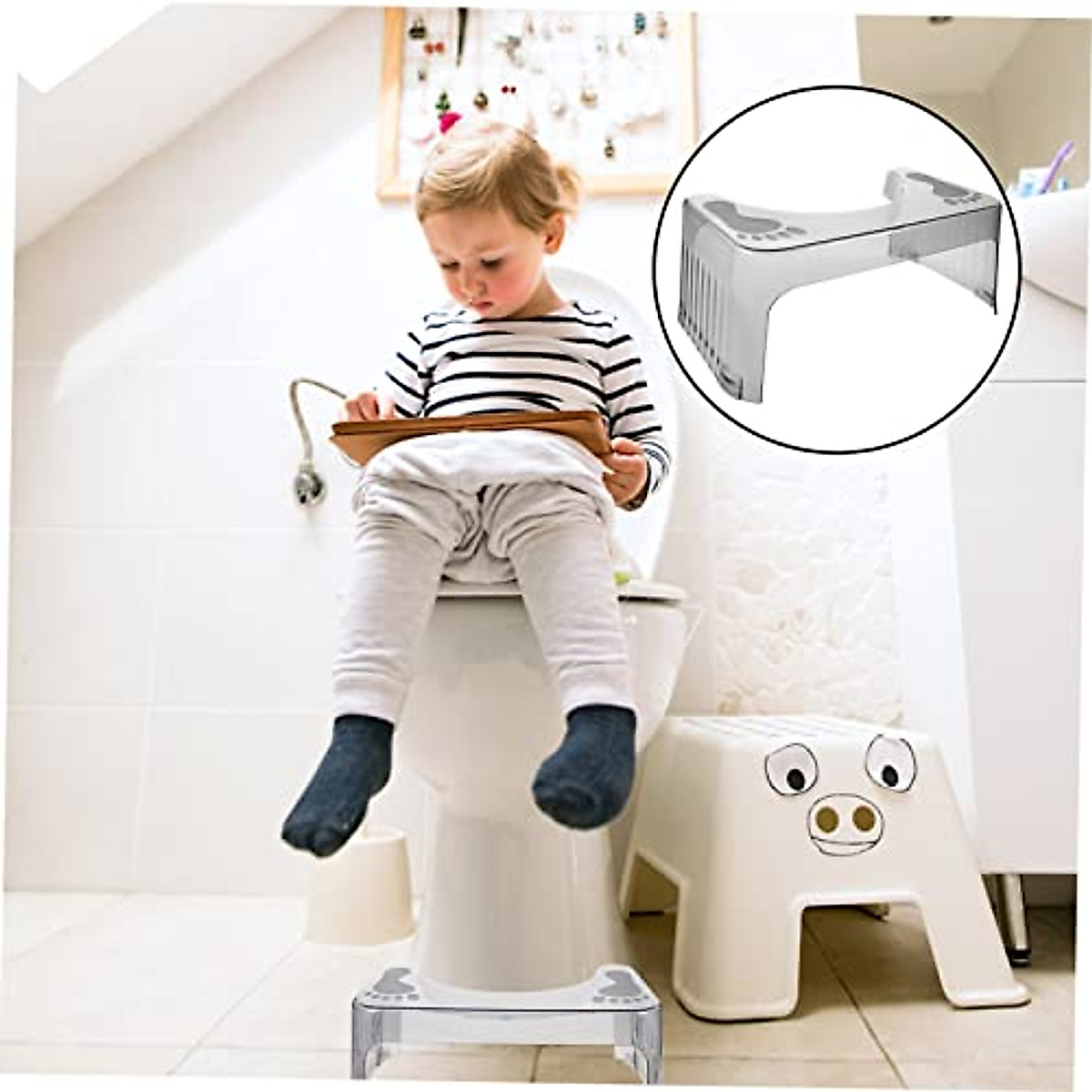 Bathroom Stool Plastic Stool Portable Stool Seat Kid Potty Swattypotty Potty Step Bidet Home Bathroom Footstool Foot Stool for Children Potty Stool for Kids Aldult Squatting Pan