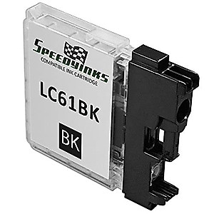 Speedy Inks - 4 Pack Compatible LC61Bk Black Ink cartridge. (LC61 Series) for use in DCP-165c, DCP-375CW, DCP-385CW, DCP-395CN, DCP-585CW, DCP-J125, DCP-J140W, MFC-250C, MFC-255CW, MFC-290C, MFC-295CN, MFC-490CW, MFC-495CW, MFC-5490CN, MFC-5895cw, MFC-790