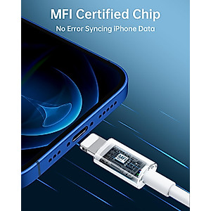 iPhone Charger Cord 6Ft (3-Pack), USB to Lightning Cable for Apple iPhone 14/13/12/11 Pro Max/XS/XR/8, High Speed Data Sync & Fast Charging