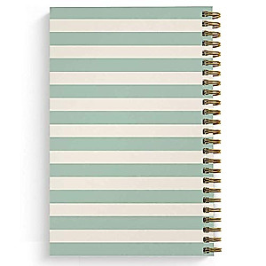 Softcover Sweet Recipes 5.5" x 8.5" Spiral Recipe Notebook/Journal, 120 Recipe Pages, Durable Gloss Laminated Cover, Gold Wire-o Spiral. Made in the USA
