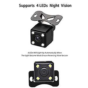 RoverOne Universal Car Backup Camera HD Color Waterproof Reverse Viewing Drive Camera with Light Wide View Angle
