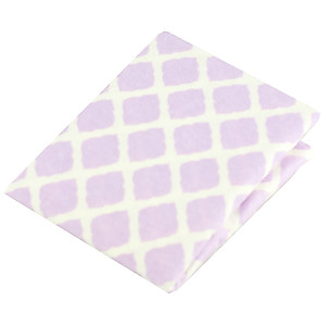 Kushies Soft Cotton Flannel Bassinet Sheet, Fully Elasticized, Made in Canada, Lilac Lattice