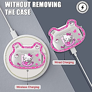 Cute Cat Case for AirPod Pro 2nd Generation Cover Pattern Lovely Cartoon Bear Case with Funny Kawaii Keychain for Women Girls Kids,Clear Shockproof Protective Soft Silicone Cover for AirPod Pro 2