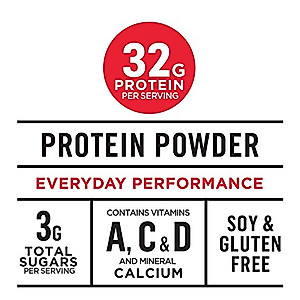 Muscle Milk Genuine Protein Powder, Chocolate, 4.94 Pound, 32 Servings, 32g Protein, 2g Sugar, Calcium, Vitamins A, C & D, NSF Certified for Sport, Energizing Snack, Packaging May Vary