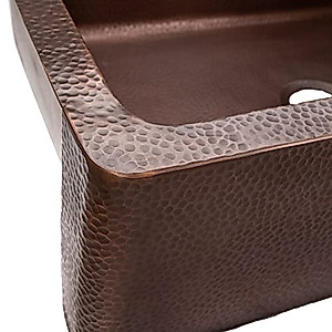 Vintage Tub & Bath 36 Inch Copper Single Bowl Apron Farmhouse Sink