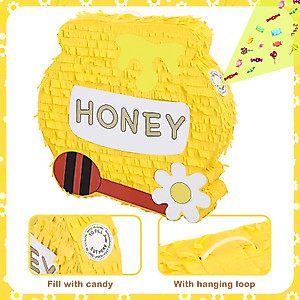 Deekin 3 Pcs Cute Piñata Set Include Piñata with Stick Eye Mask Large Piñata Money Piñata for Kids Music Science School Sports Bridal Shower Birthday Party Decorations Supplies