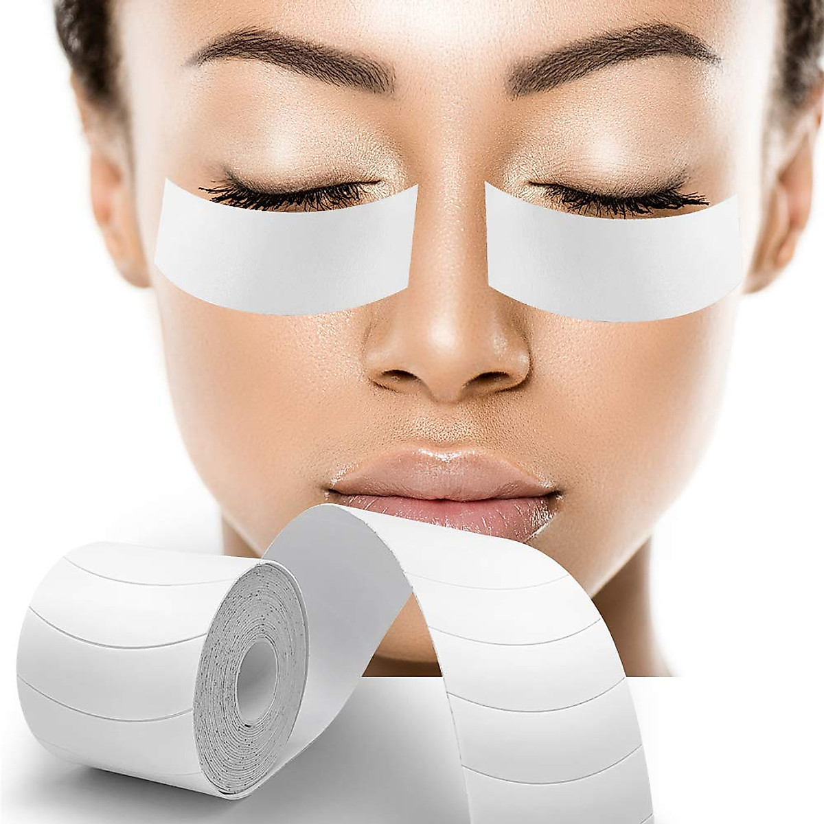 Foam Eye Pads for Eyelash Extensions - Akissos 125 PCS Pre Cut Medical Foam Tape Under Eye Pads Lash Extension Supplies Beauty Tools Lint Free Hypoallergenic No Latex Waterproof