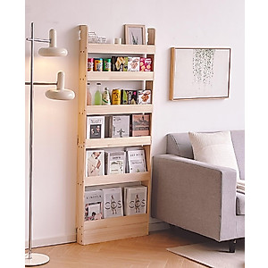 Heehee Solid Wood Bookshelf Bookcase Book Shelf Organizer for Books, Toy Storage Bookshelf Rack Wall for Kids and Adults (Width 31.5in (80CM))