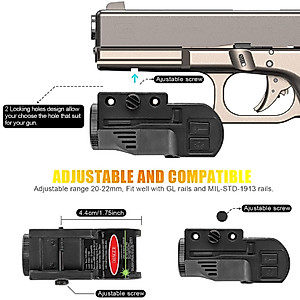 Lasercross CL105 New Magnetic Charging Internal Green Laser Sight & Picatinny Flashlight Laser Combo with Rechargeable Battery Inside,Tactical Gun Light Laser Used for Most of Handguns and Rifles