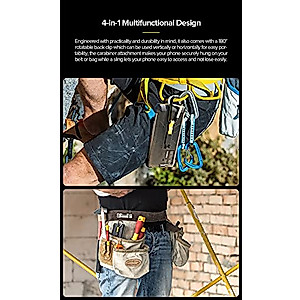 Ulefone Armor 13 Original TPU Black Case, Multifunctional Protective Case Armor 13 with Back Clip Carabine