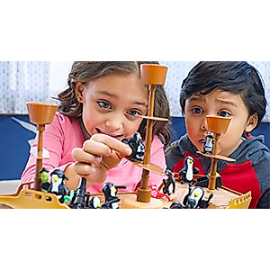 PlayMonster Don't Rock The Boat -- Children's Game -- Balance Yer Mateys or Overboard Ye Go! -- For ages 5+ -- 2-4 Players