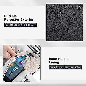 TiMOVO 9-11 Inch Sleeve Case for Fire Max 11 Tablet/All-New Amazon Kindle Fire HD 10 & 10 Plus Tablet 10.1", Protective Carrying Case Bag with Elastic Handle for Kindle Fire Max 11, Black+Gray