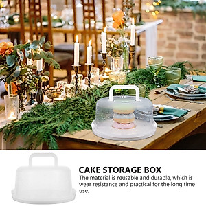 Reusable Cake Carrier Handle Portable Bread Box Cake Keeper Cake Storage Container Transporting Cakes Pies Desserts Fits Standard Cake Boxes Easy Clean