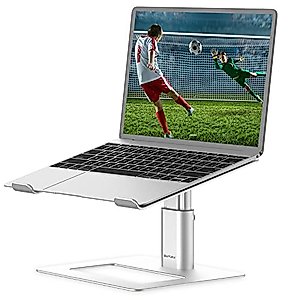 BoYata Laptop Stand, Ergonomic Aluminum Height Adjustable Computer Stand Laptop Riser Holder for Desk, Compatible with MacBook Pro/Air, Dell, Lenovo, HP, Samsung, More Laptops 11-17"